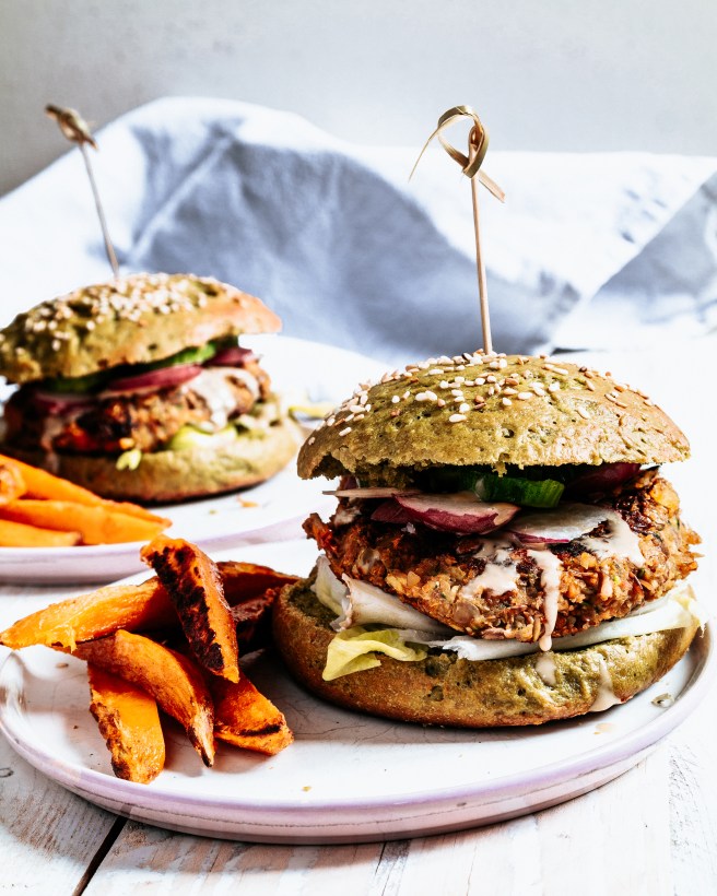 Panini veloci per burger al tè matcha (vegan) + ricetta facile per ...
